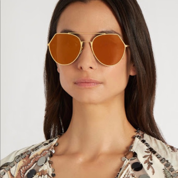 Fendi | Accessories | Fendi Gold Eyeline Aviator Sunglasses | Poshmark